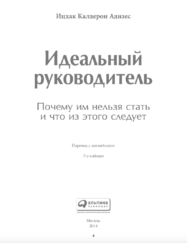 ИДЕАЛЬНЫЙ РУКОВОДИТЕЛЬ – Sandermoen Publishing – книжное издательство в ...